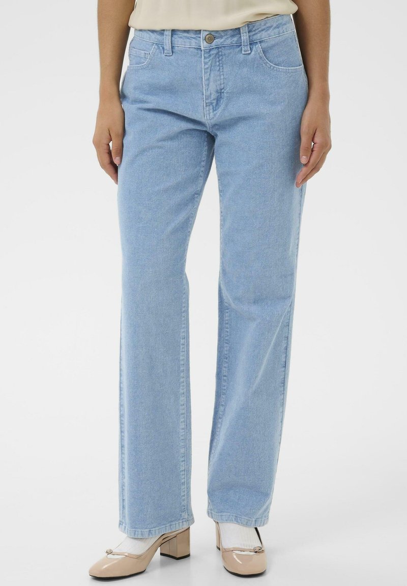 Cream RAFAEL - Straight leg jeans - light blue corduroy/light-blue ...