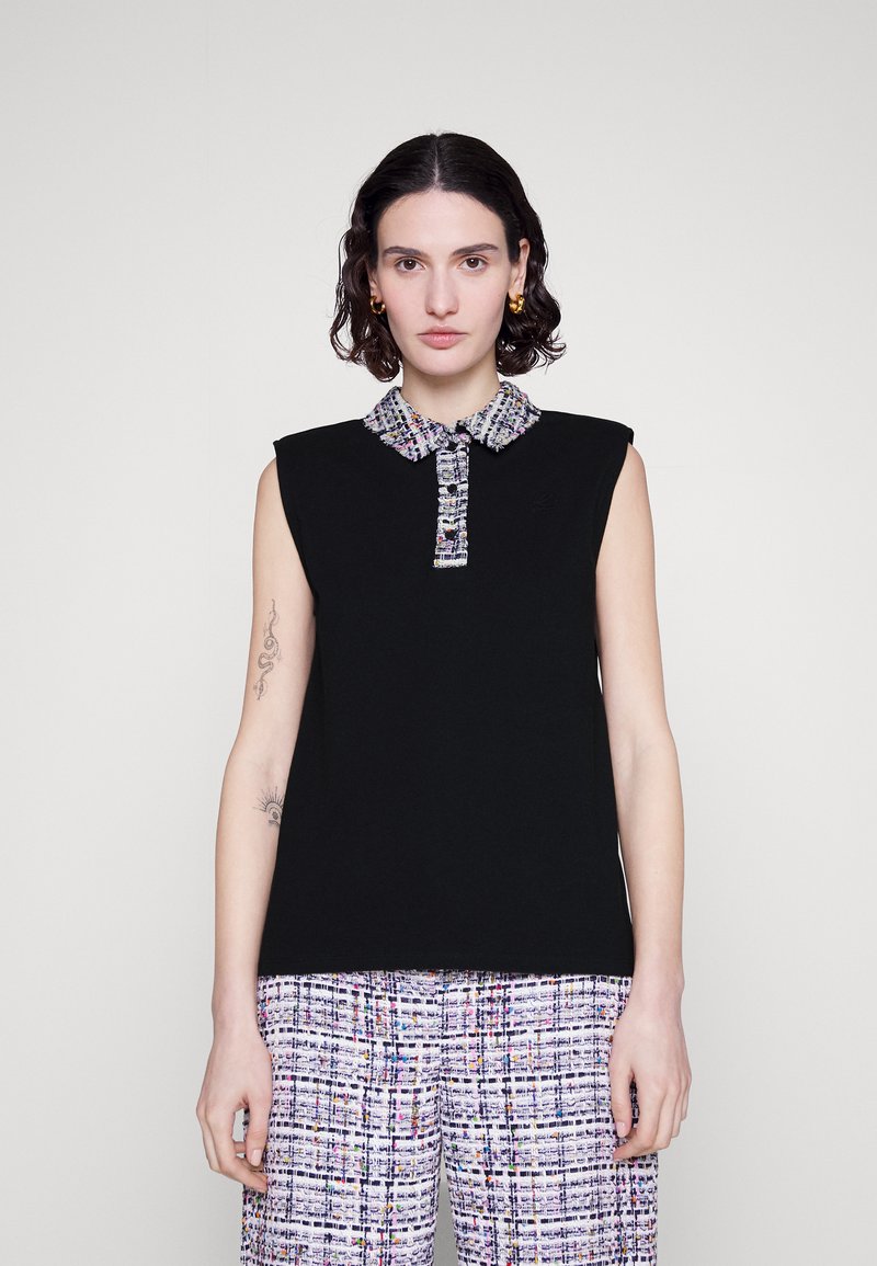 KARL LAGERFELD BOUCLE - Top - black - Zalando.de