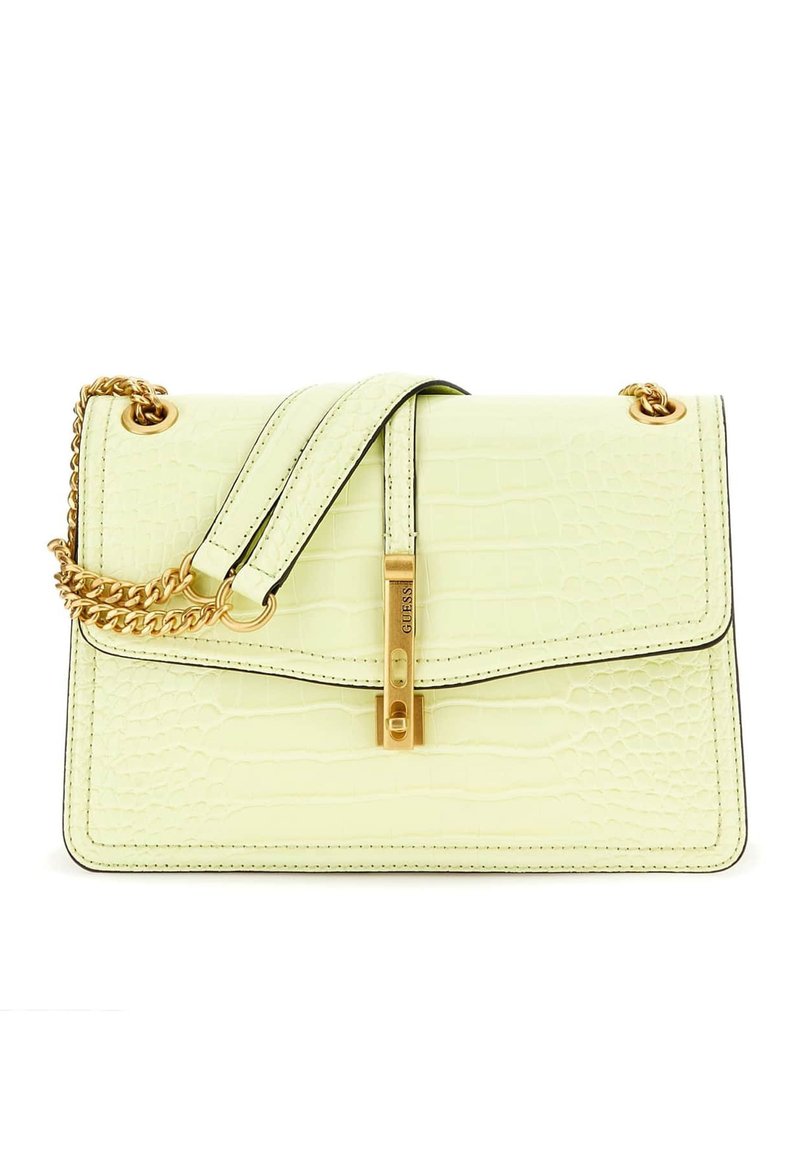 Guess JAMES MIT KROKO PRINT - Sac bandoulière - gelb/jaune - ZALANDO.FR