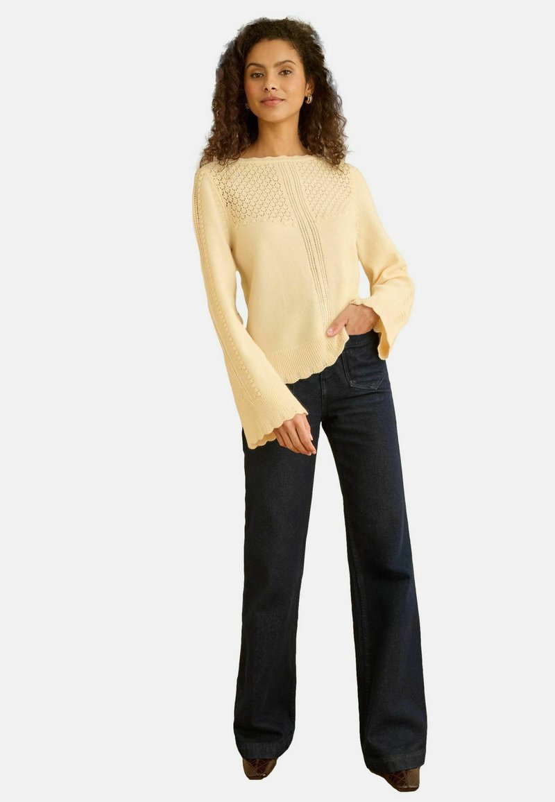 Love & Roses REGULAR FIT - BOBBLE STITCH COSY - Jumper - ivory/beige ...