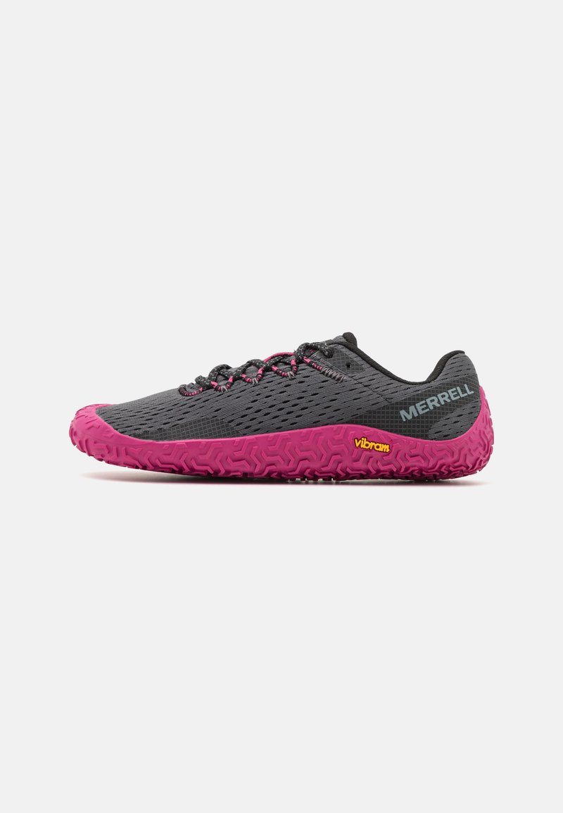 Merrell VAPOR GLOVE 6 - Minimalist running shoes - grey/pink/grey ...
