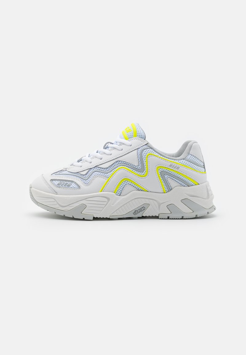 MSGM Trainers - white/neon yellow/white - Zalando