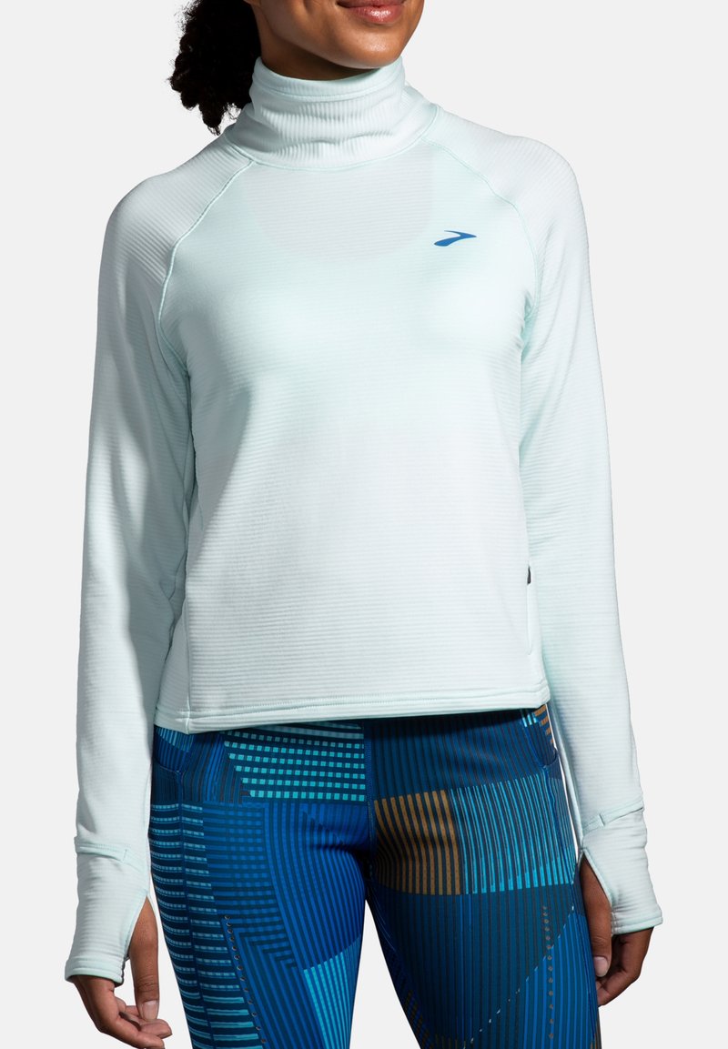 Brooks NOTCH THERMAL LONG SLEEVE 2.0 - Langarmshirt - ice blue/blau ...
