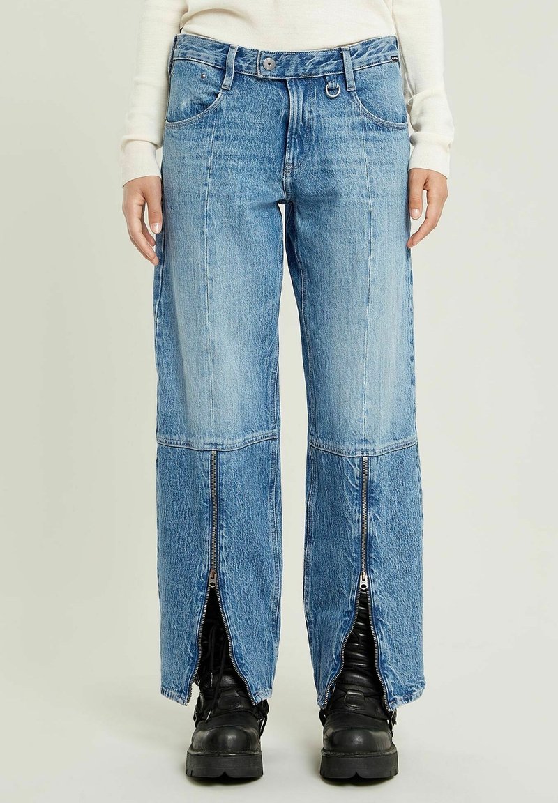 G-STAR JUDEE BIKER LOOSE - Jean boyfriend - sun faded blue donau/bleu clair - ZALANDO.FR