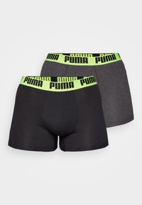 Puma MEN EVERYDAY BASIC 2 PACK - Onderbroeken - dark grey/yellow ...