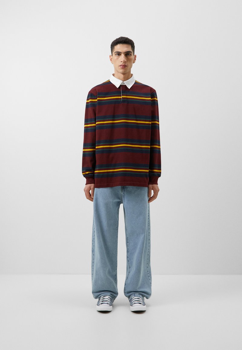 Carhartt WIP OREGON RUGBY SHIRT - Langarmshirt - bordeaux/mehrfarbig ...