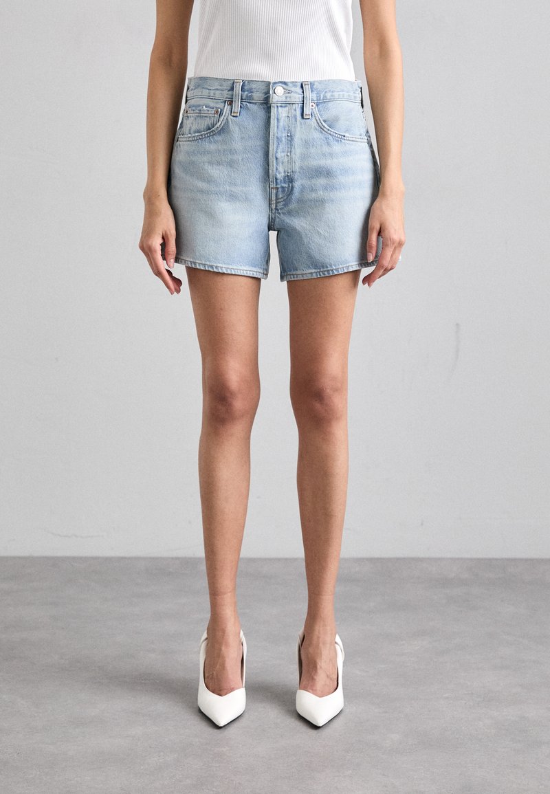 Agolde PARKER - Denim shorts - feud/dark blue - Zalando.ie