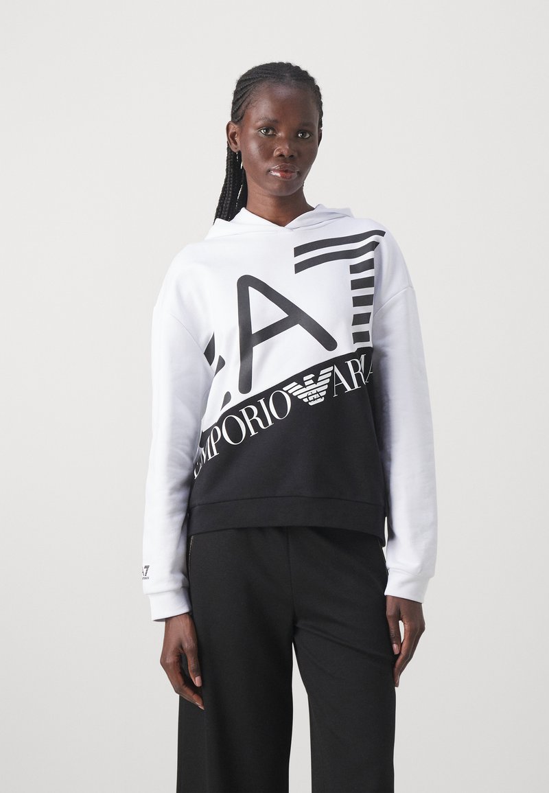 EA7 Emporio Armani Bluza z kapturem/biały - Zalando.pl