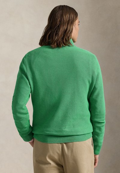 Polo Ralph Lauren MESH KNIT COTTON QUARTER-ZIP SWEATER - Jumper - palm ...