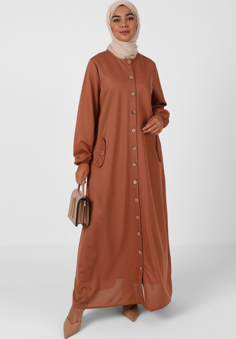 Modanisa CREW NECK ABAYA TAVIN - Robe longue - tan/marron clair ...