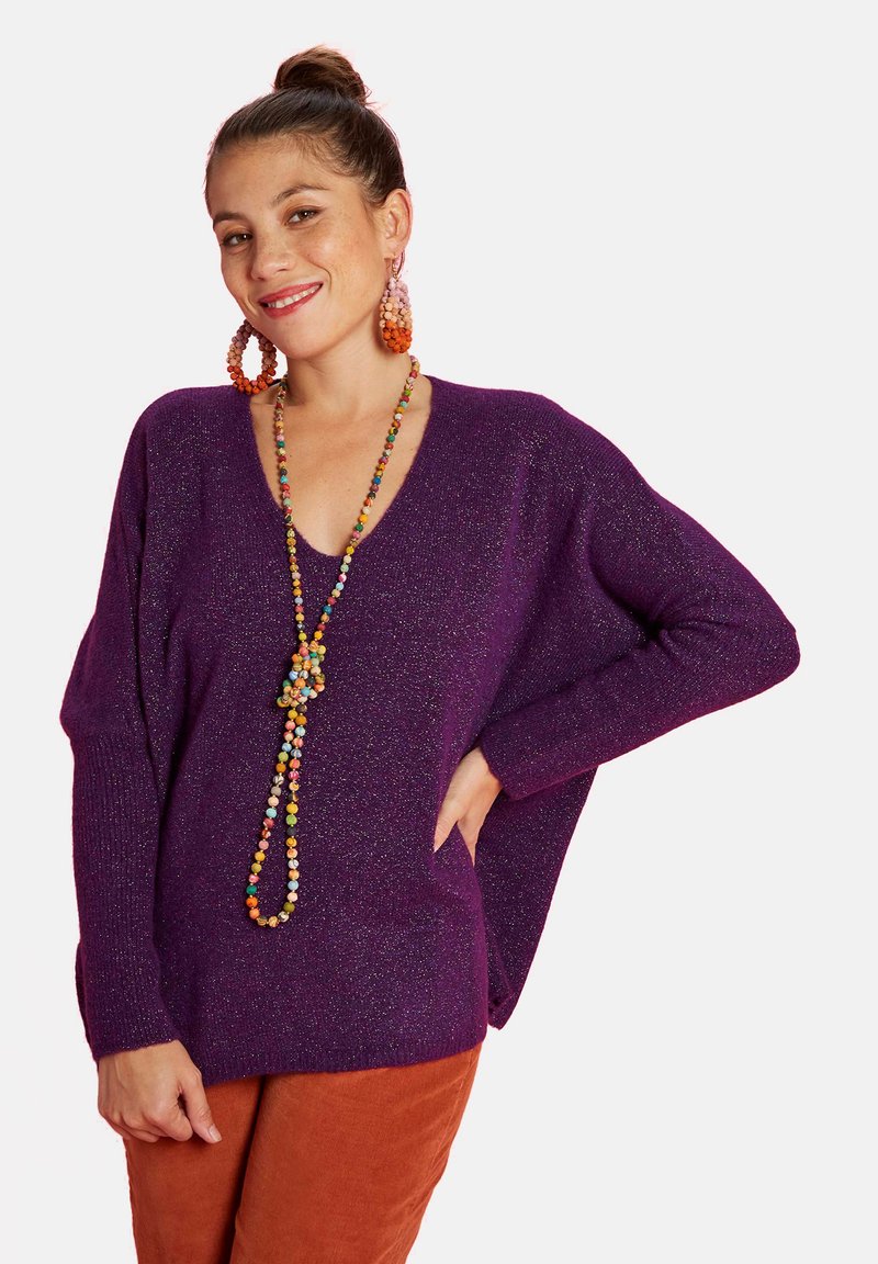 Antoine et Lili LARGE MATHILDE - Strickpullover - violet/mauve - Zalando.de