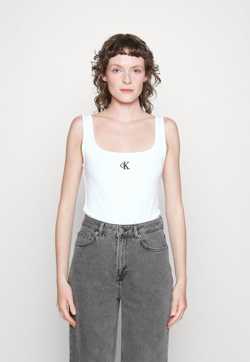 Calvin Klein Jeans CK TANK - Top - bright white/white - Zalando.co.uk