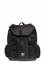 adidas Originals TREFOIL MONOGRAM JACQUARD - Reppu - black white/musta ...