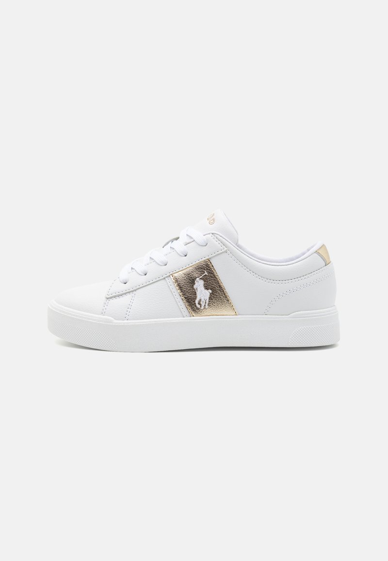 Polo Ralph Lauren FRAZIER UNISEX - Baskets basses - white/gold/blanc ...