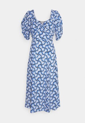 Polo Ralph Lauren SHORT SLEEVE DAY DRESS - Maxi-jurk - blue floral/blauw - Zalando.nl
