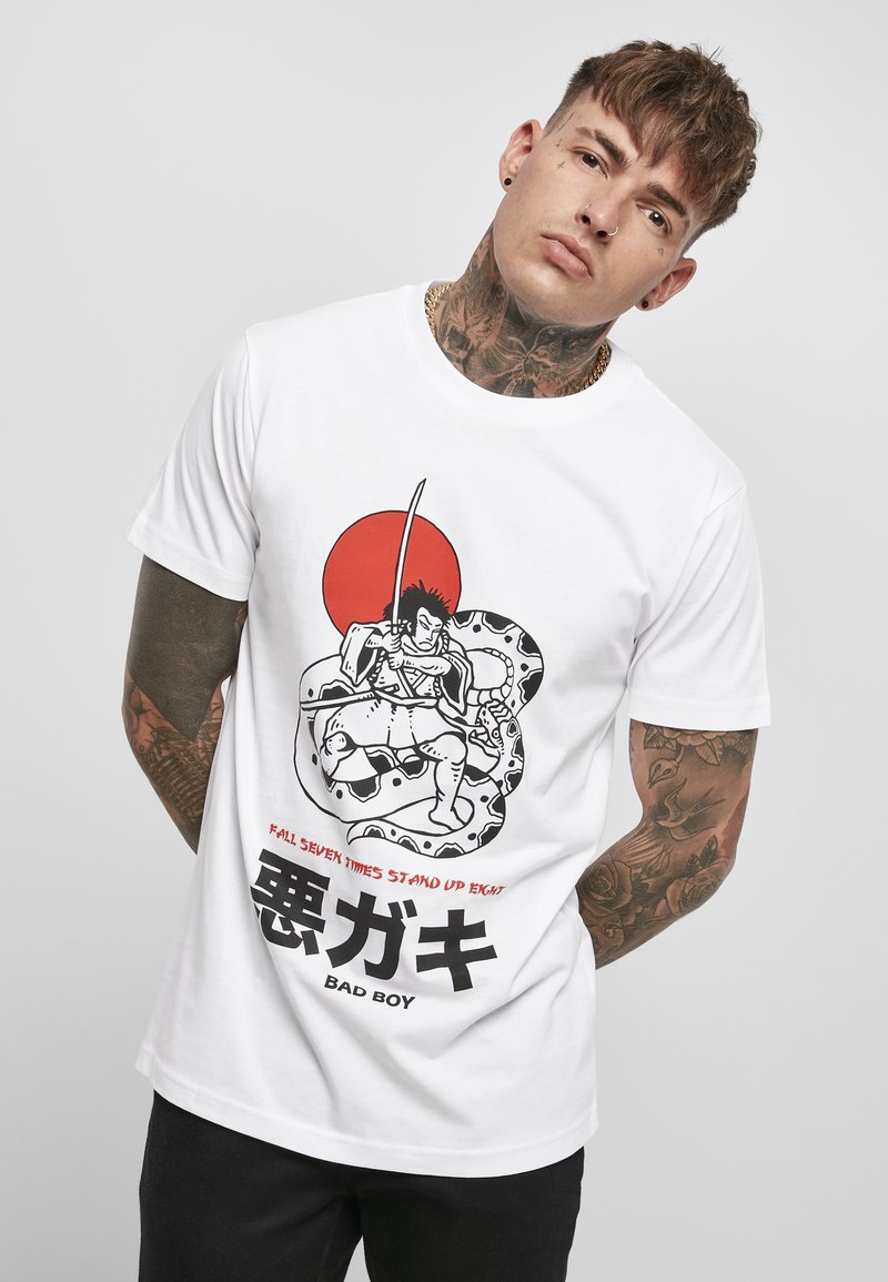 Mister Tee BAD STAND UP - T-Shirt print - white/weiß - Zalando.at