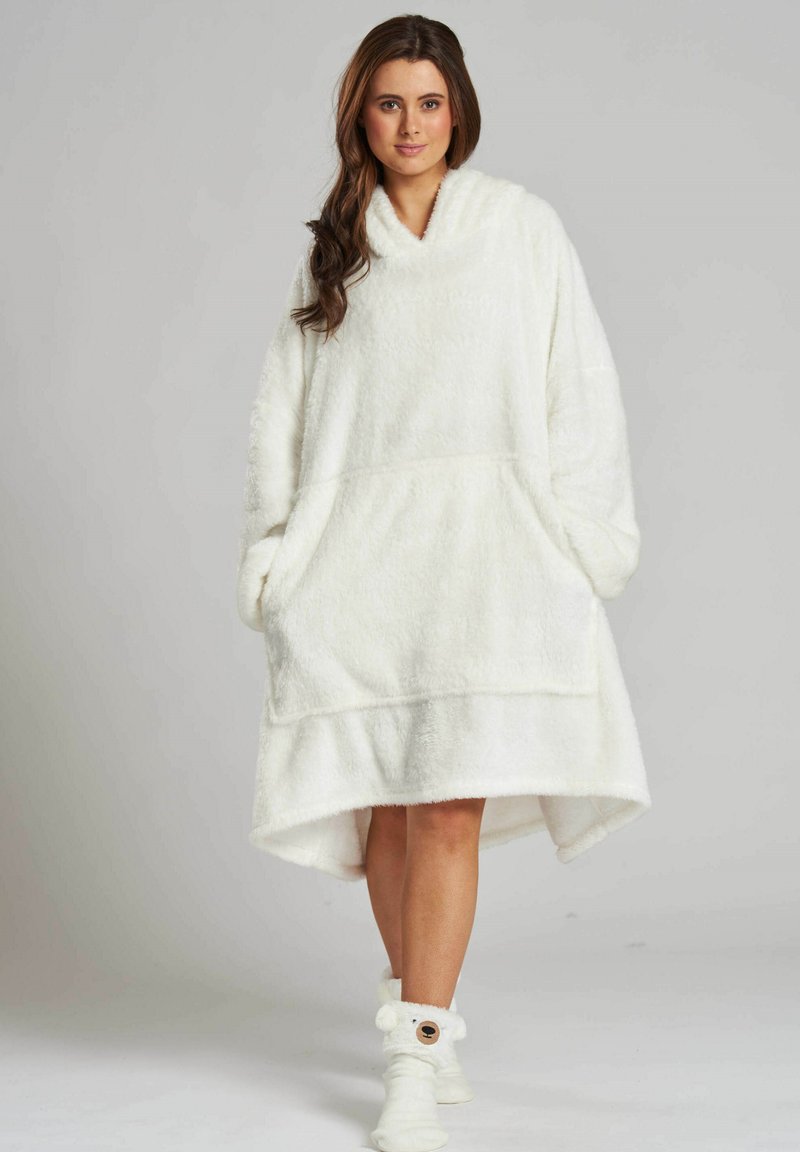 Loungeable PONCHO POLAR BEAR LUXURY SNUGGLE - Sweater - white/wit ...