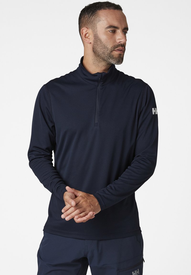Helly Hansen TECH 1/2 ZIP - Langarmshirt - dark blue/dunkelblau ...