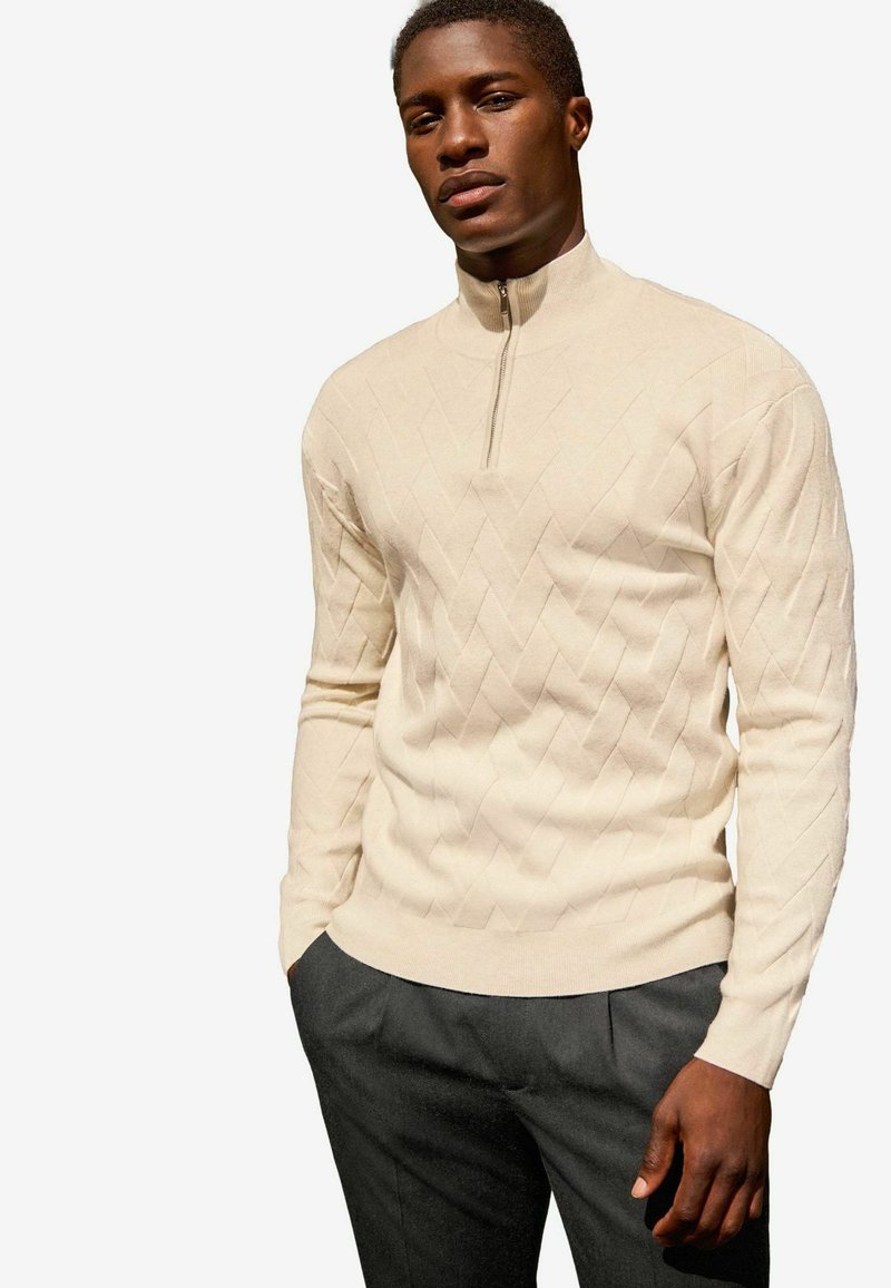 Next FIT SOFT TOUCH PREMIUM REGULAR FIT - Trui - ecru white/beige ...