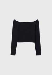 Stradivarius OFF-THE-SHOULDER CONTRAST - Langarmshirt - black/schwarz ...