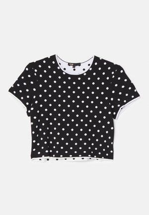 maje LILIONA - T-shirt med print - noir/svart - Zalando.se