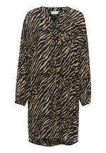 Kaffe KAKARINA AMBER - Freizeitkleid - black and brown animal print ...