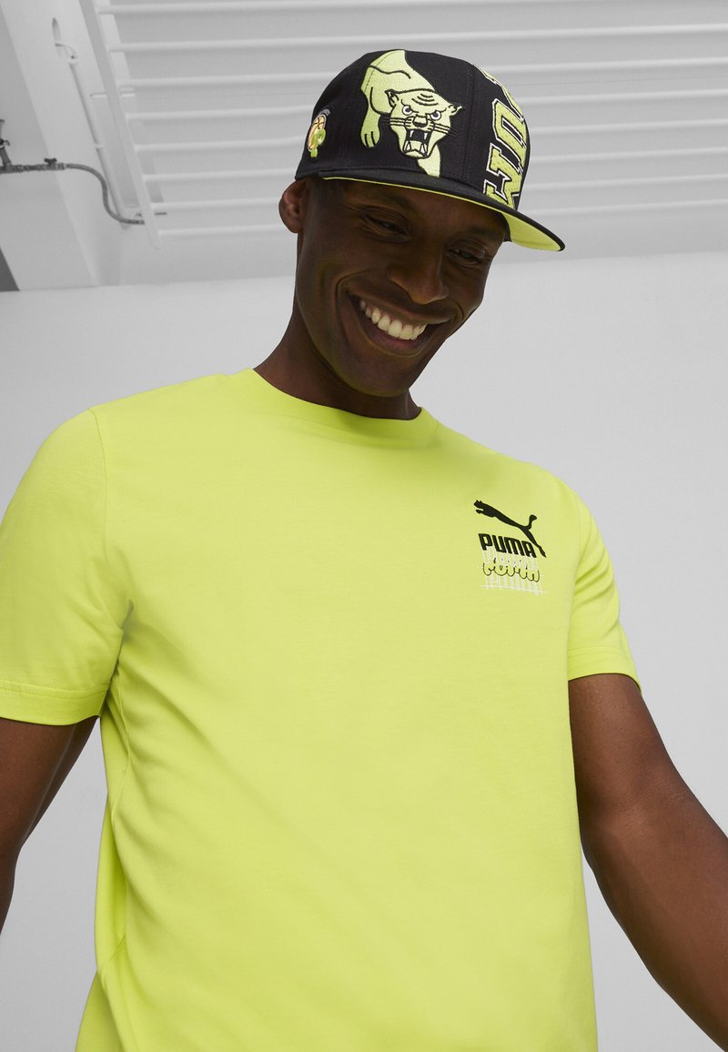 Puma HOMETOWN HEROES - Cap - black lime sheen/black - Zalando.ie