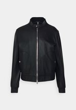 BOSS MAPSON - Leather jacket - black - Zalando.co.uk