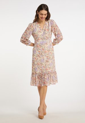 usha USHA QISHA - Freizeitkleid - weiss mehrfarbig/mehrfarbig - Zalando.de