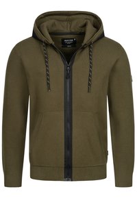 INDICODE JEANS REILLY - Sweater met rits - army/olijfgroen - Zalando.nl