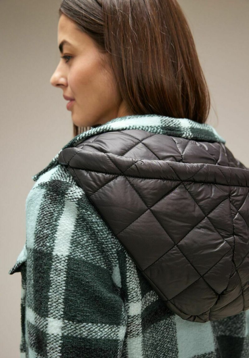 Street One KARO MIT KAPUZE - Classic coat - türkis/mint - Zalando