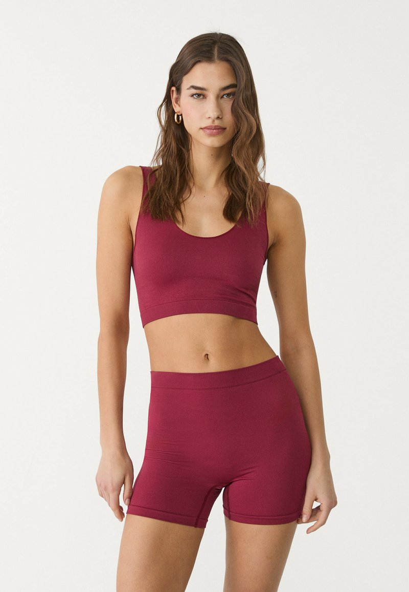 Stradivarius Top - mottled dark red/dunkelrot-meliert - Zalando.ch