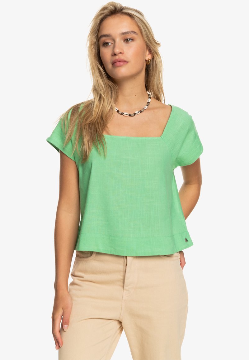 Roxy OCEAN AMOR - KURZÄRMLIGES ERJWT03569 - Bluse - absinthe green/grün ...