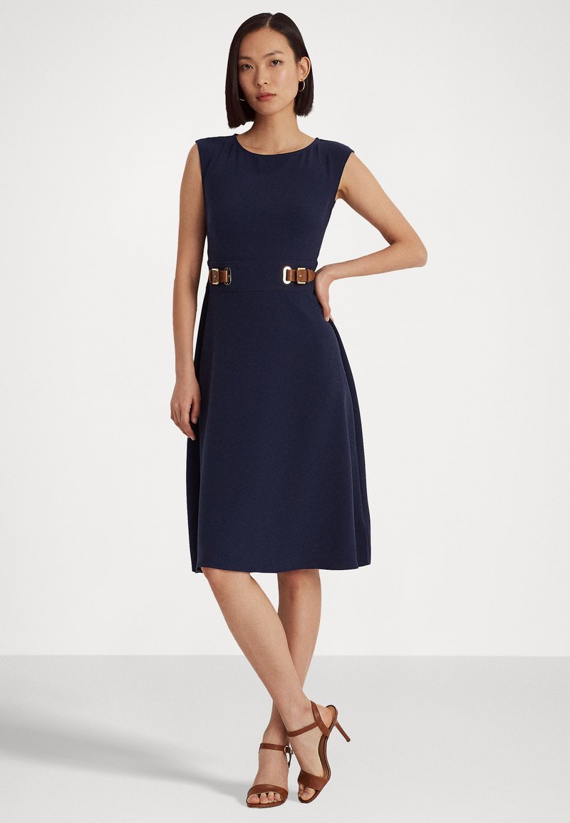 Lauren Ralph Lauren WEELANA SHORT SLEEVE DAY DRESS - Jurk - refined navy/donkerblauw - Zalando.nl