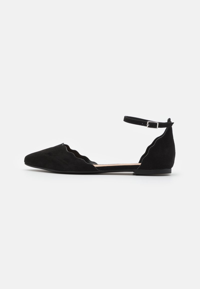 Anna Field Ballerinaskor med remmar - black/svart - Zalando.se
