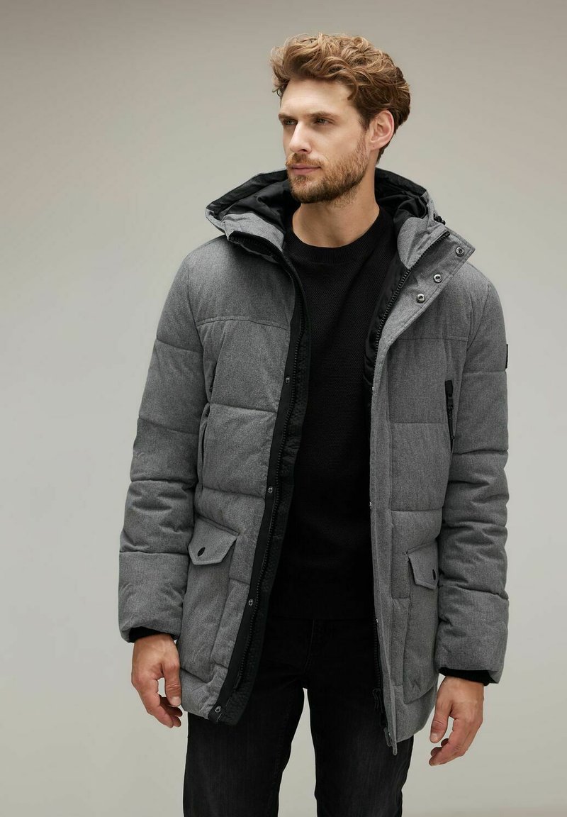 Street One MEN PUFFER IN OPTIK - Wintermantel - grau/anthrazit - Zalando.de