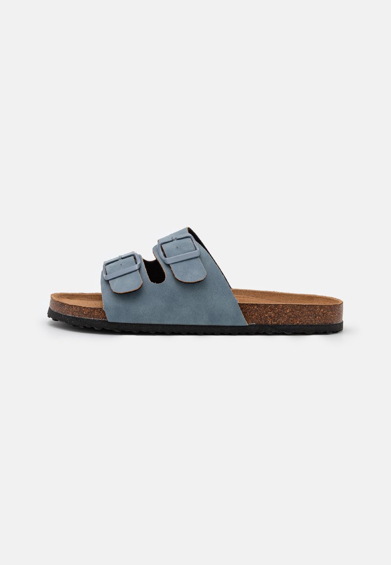 Rubi Shoes by Cotton On REX DOUBLE BUCKLE SLIDE - Slippers - dusty blue ...