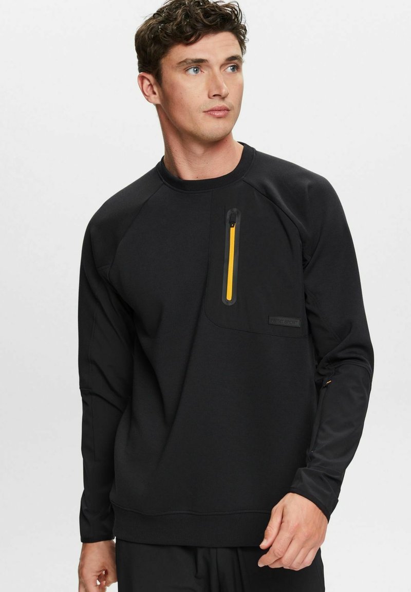Esprit Sports MIT ZIPPERTASCHEN - Mikina - black/černá - Zalando.cz