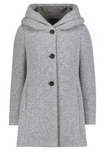 Amber & June MIT KAPUZE - Kurzmantel - middle grey melange/grau ...