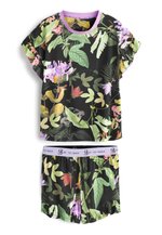 B by Ted Baker B BY SET - Pyjama set - black and lilac floral/black ...