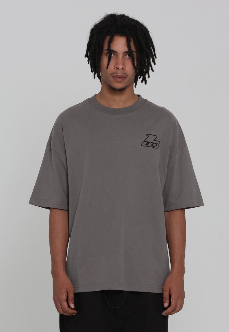 LOW LIGHTS STUDIOS® TEE BASIC UNISEX - T-Shirt basic - washed grey/grau - Zalando.de