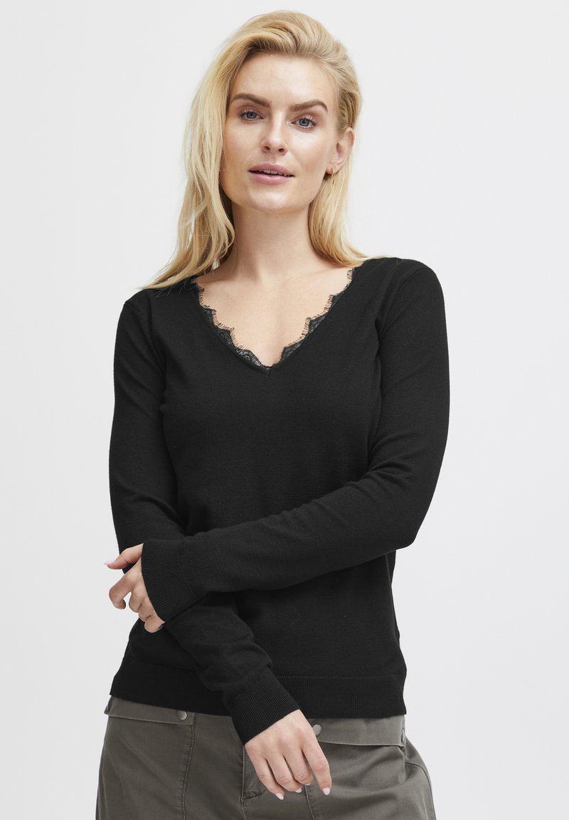 PULZ PZSARA - Trui - black beauty/zwart - Zalando.nl