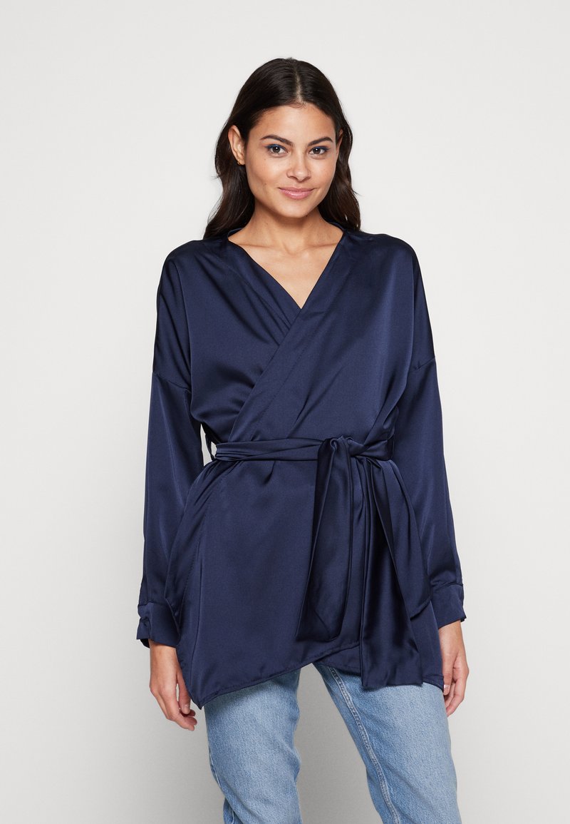 WAL G. LINDA WRAP - Blouse - navy blue/dark blue - Zalando.ie