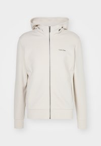 Calvin Klein MICRO LOGO REPREVE HOODIE JACKET - Sweatjakke - stony ...