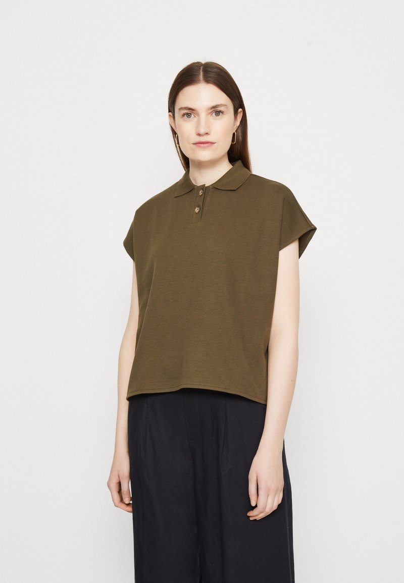 Marc O'Polo DENIM SHORTSLEEVE BUTTON PLACKET - Polo shirt - dakota ...