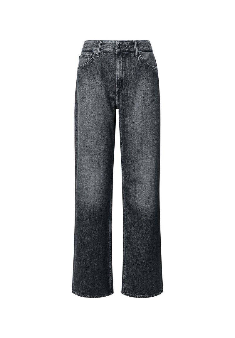 Pepe Jeans ST LW NICKY - Jean boyfriend - black washed rigid/noir ...