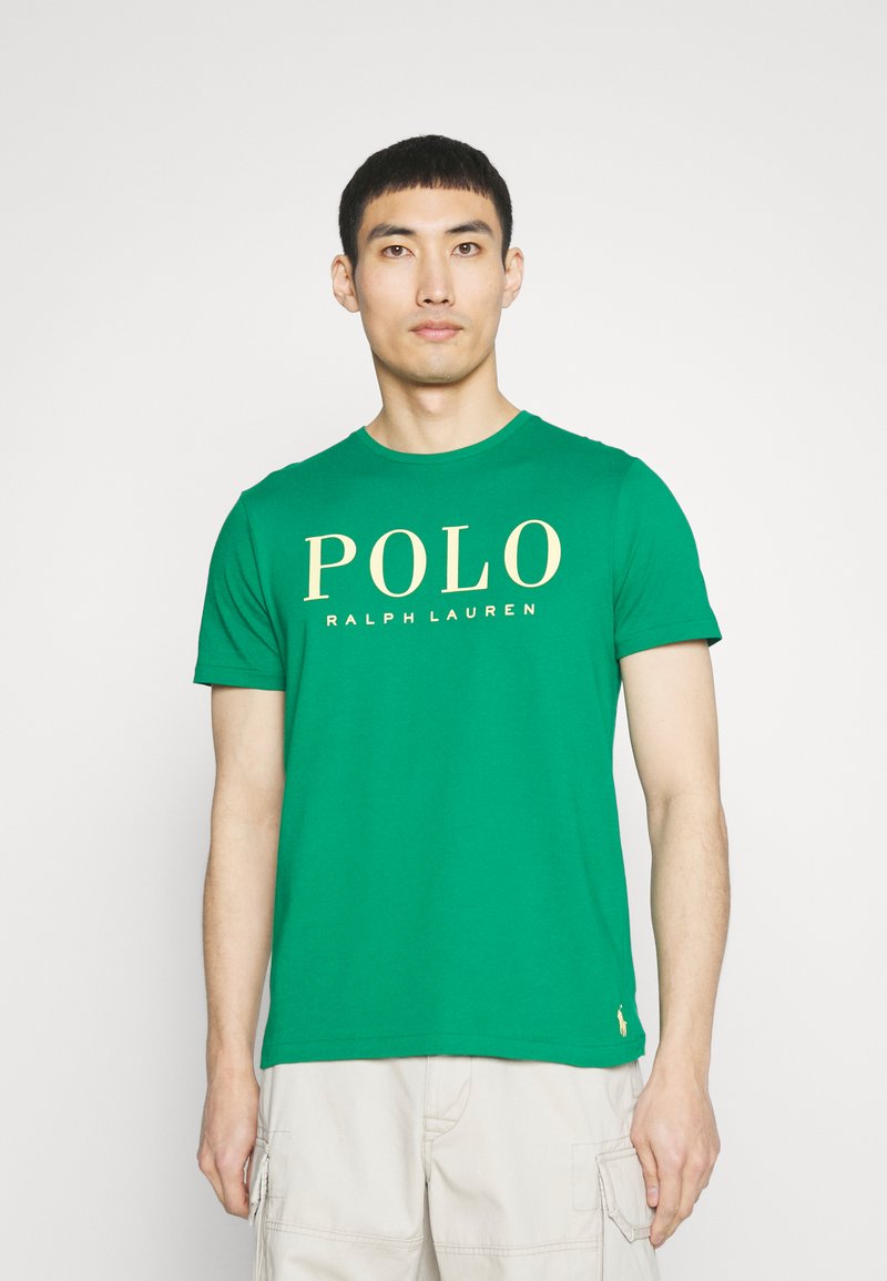 Polo Ralph Lauren CUSTOM SLIM FIT LOGO JERSEY T-SHIRT - Print T-shirt - primary green/green ...