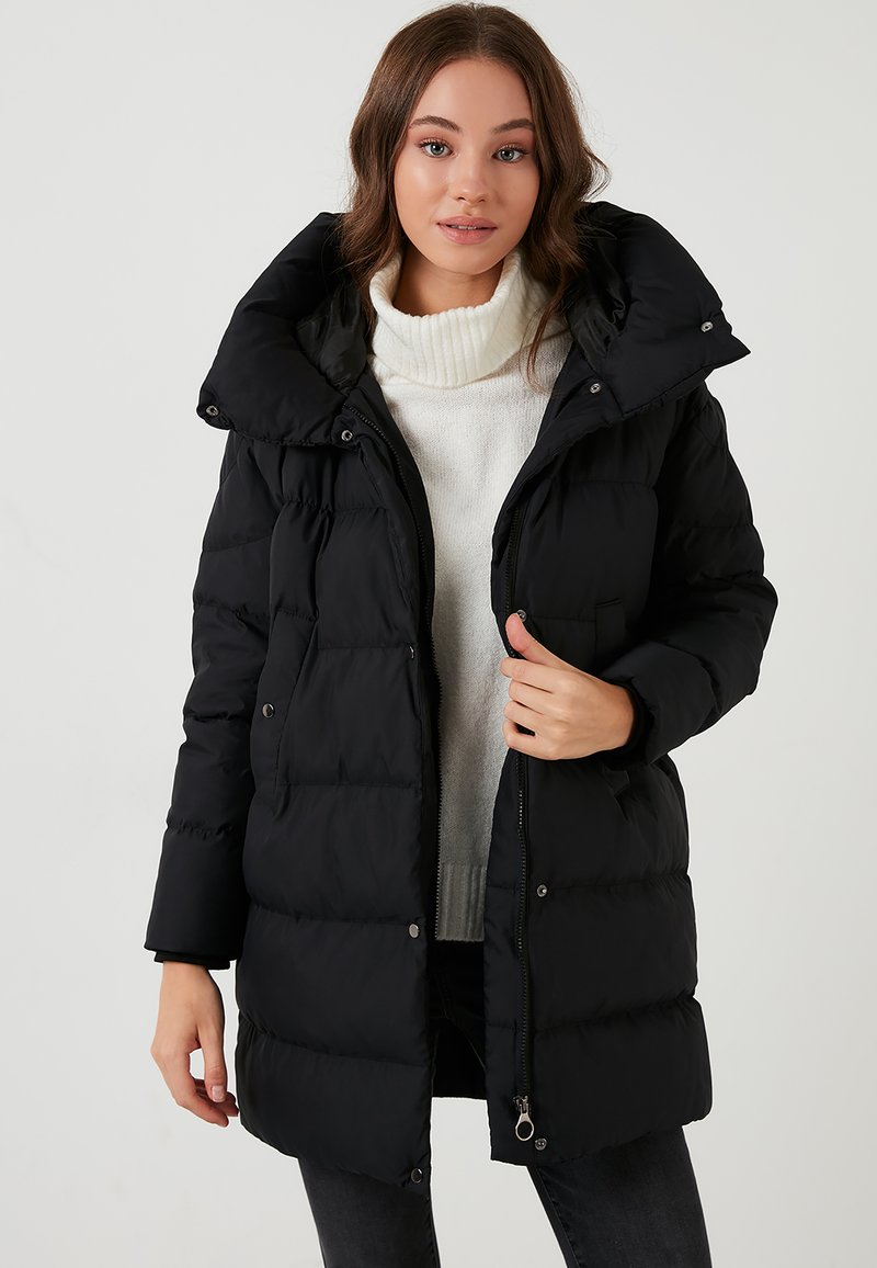 LELA OVERSIZED INFLATABLE LONG - Winter coat - black - Zalando.ie