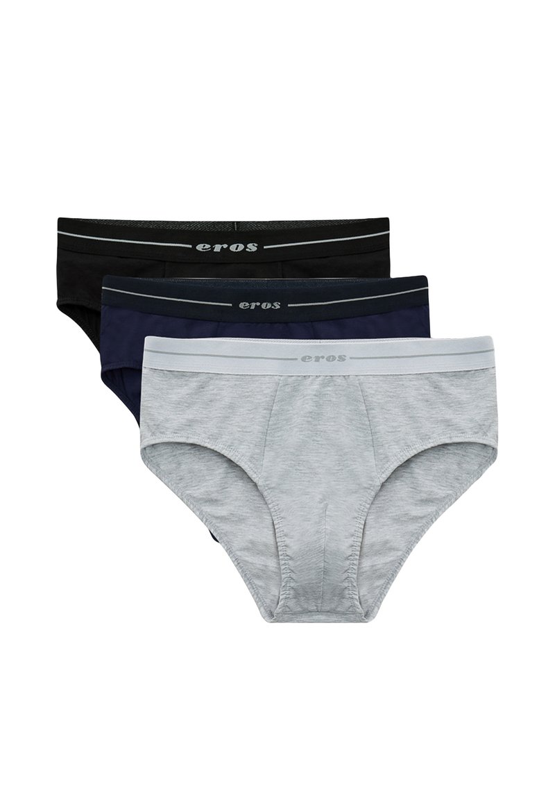 EROS COMPACT 3 PACK 3 - Briefs - black dark blue grey/black - Zalando.ie