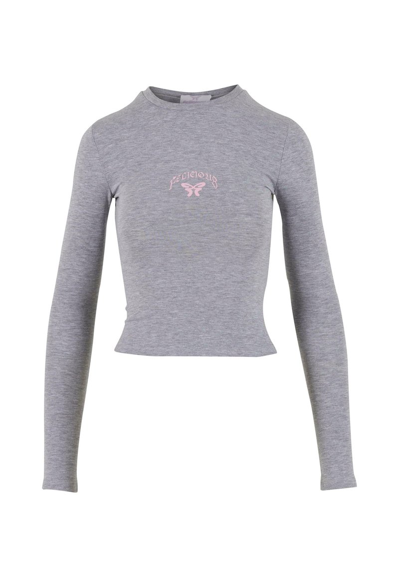 FELICIOUS FELI TIGHT LOGO - Longsleeve - grey melange/grijs gemêleerd ...